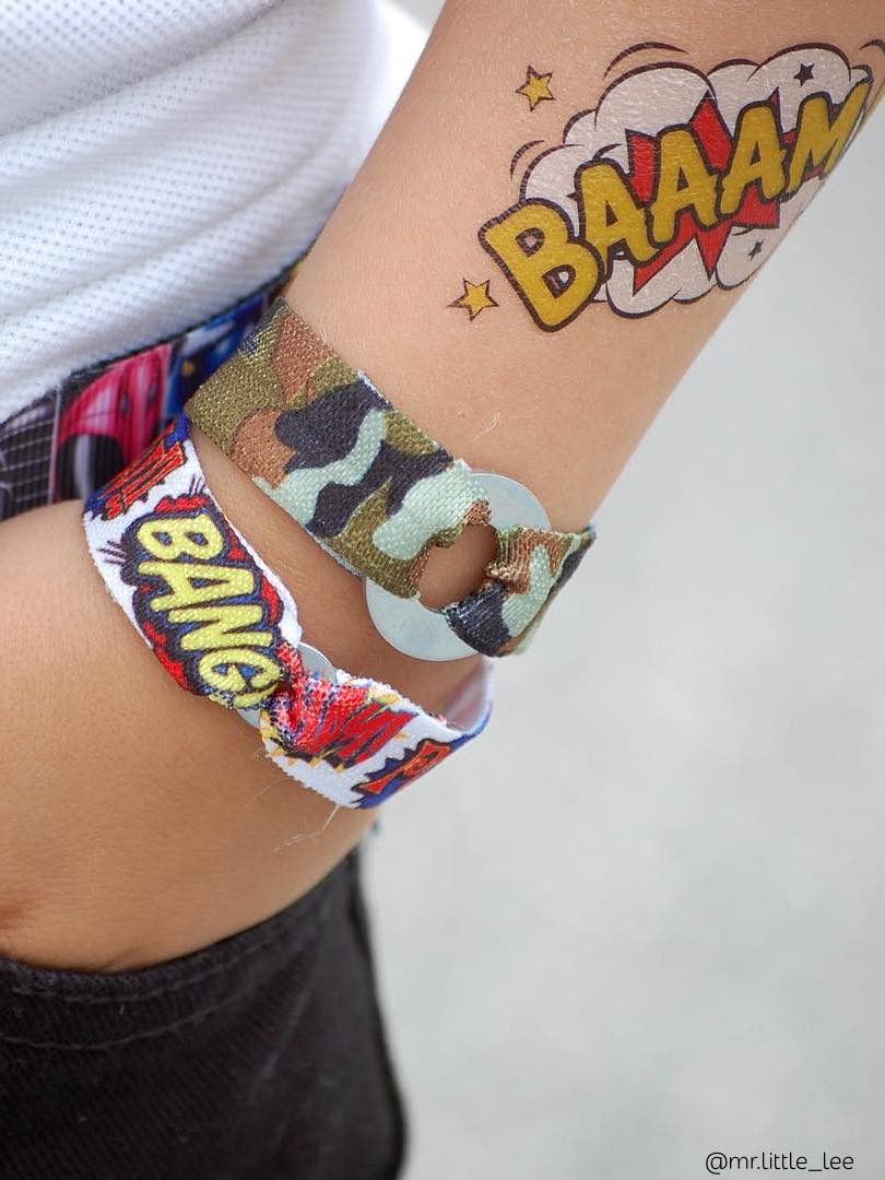 «Baaam!» Comic Action Temporary Tattoos for Kids - Ducky Street