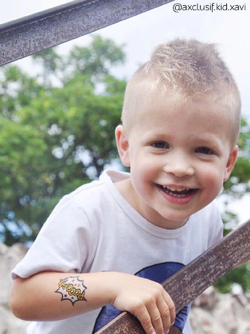 «Baaam!» Comic Action Temporary Tattoos for Kids - Ducky Street