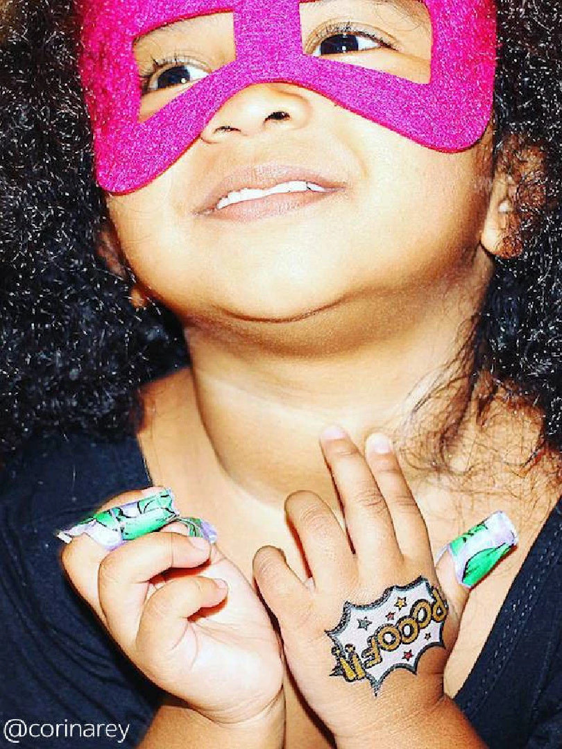 «Baaam!» Comic Action Temporary Tattoos for Kids - Ducky Street