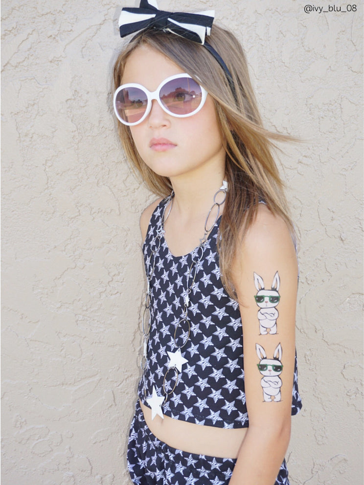 Rad Rabbit with Sunglasses Temporary Tattoo | Party Fun - Ducky Street